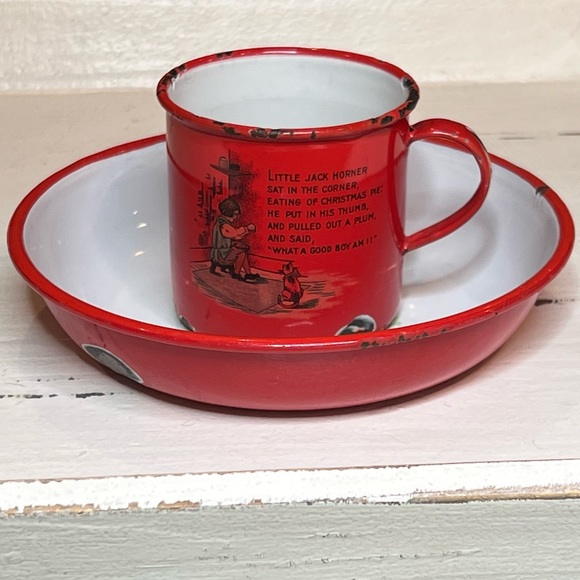 Kockums | Accents | Vintage Nursery Rhyme Cup Bowl Set | Poshmark